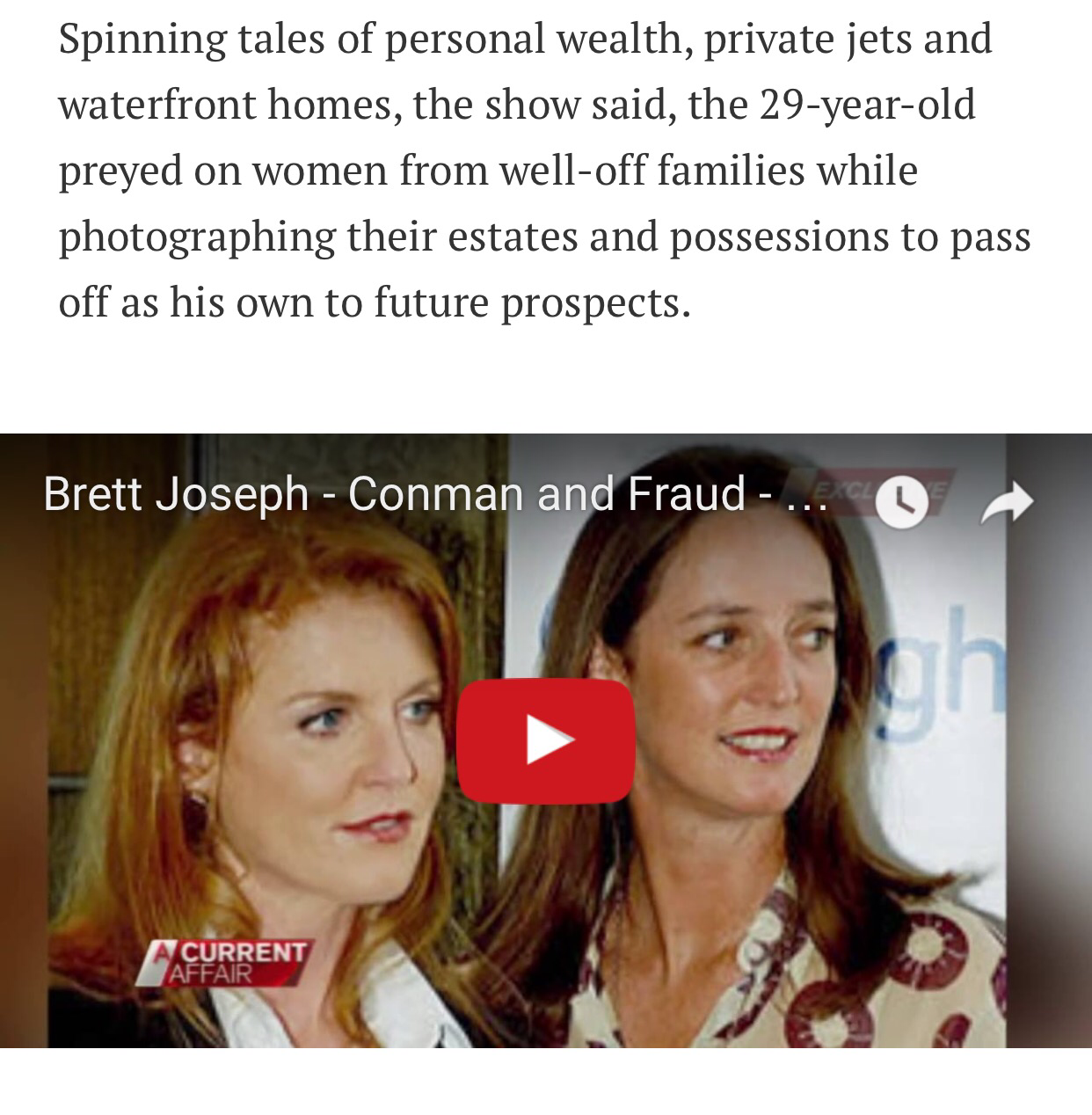 Media Coverage – STOP BRETT JOSEPH