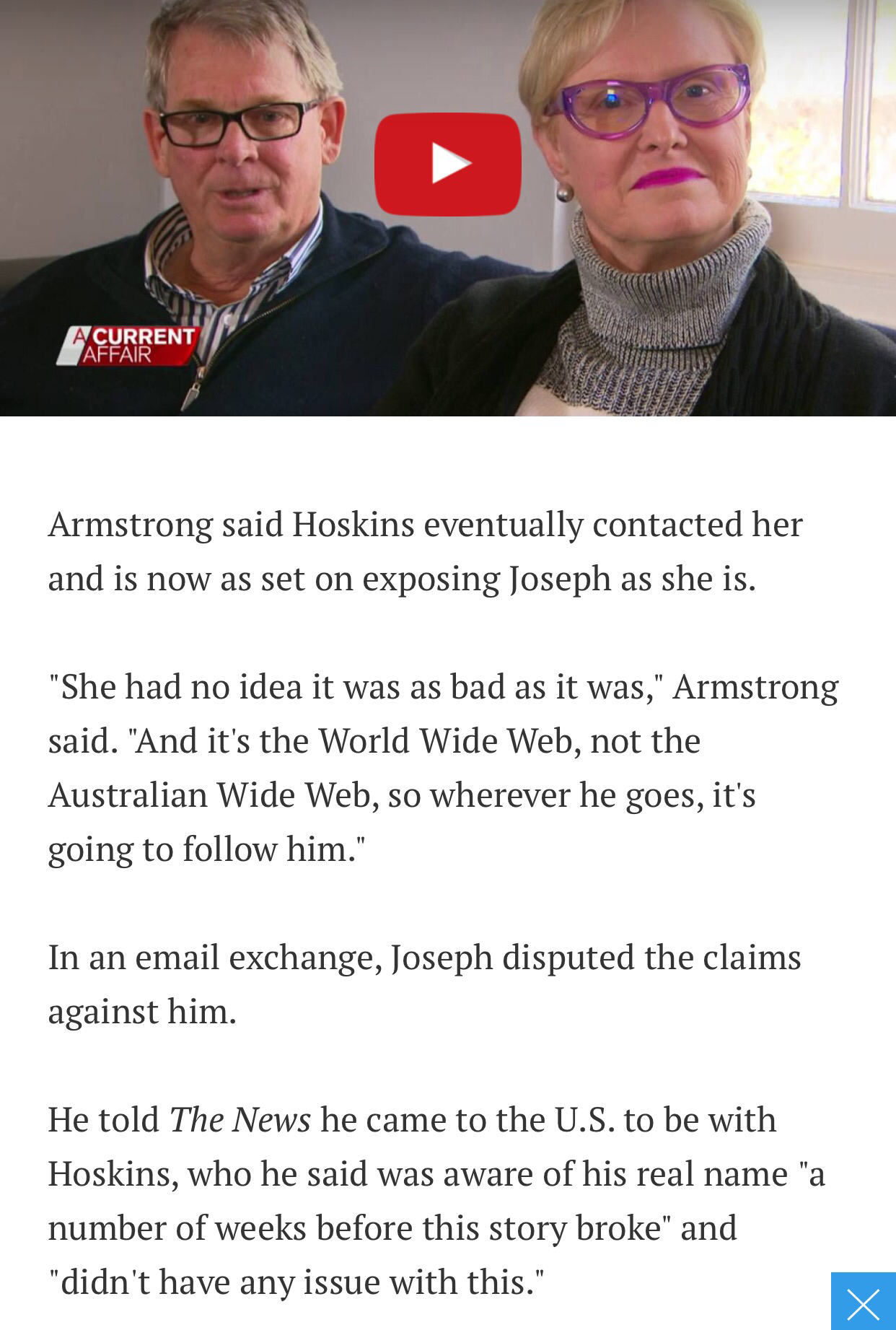 Media Coverage – STOP BRETT JOSEPH