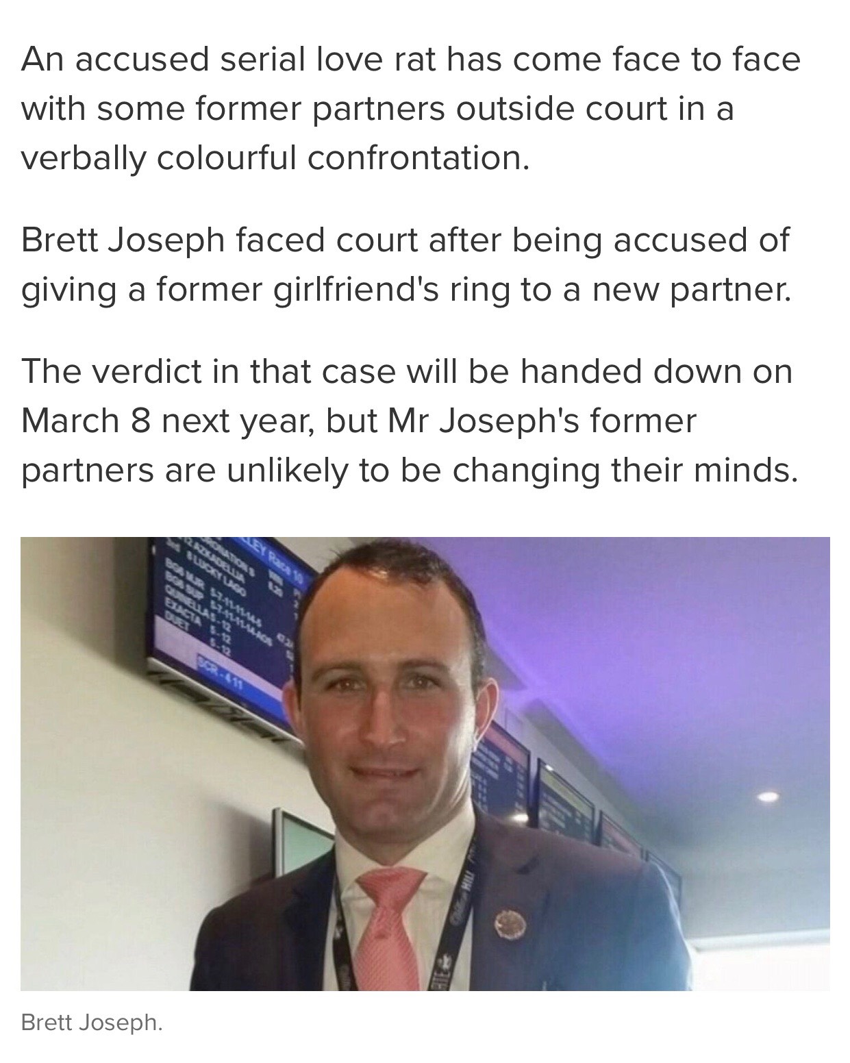 Media Coverage – STOP BRETT JOSEPH